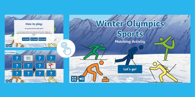 Winter Olympics Sports Matching Activity (teacher made)
