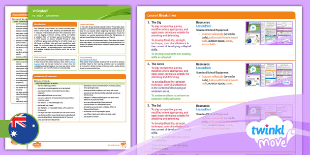 FREE! - Twinkl Move PE I Y6 Volleyball Planning I Unit Overview FREE! - Twinkl Move PE I Y6 Volleyball Planning I Unit Overview