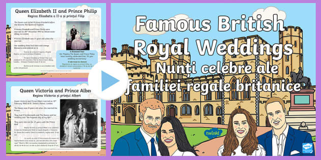 KS1 Famous British Royal Weddings Information PowerPoint - English/Romanian
