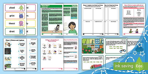 Phase 4 Phonics Guide and Activity Pack for Parents - Twinkl