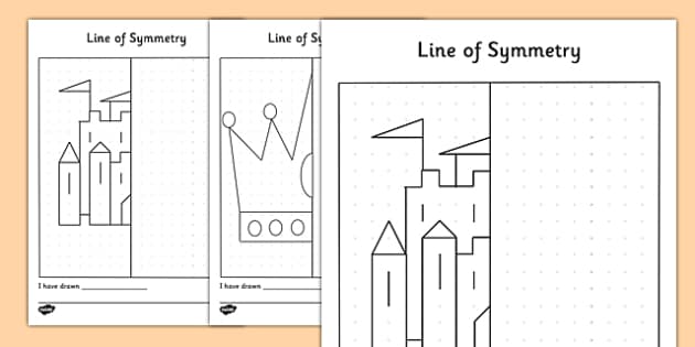 Crowns and Castles Symmetry Worksheet / Worksheets - Twinkl