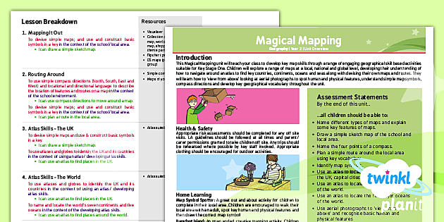 Geography: Magical Mapping Year 2 Planning Overview - Twinkl