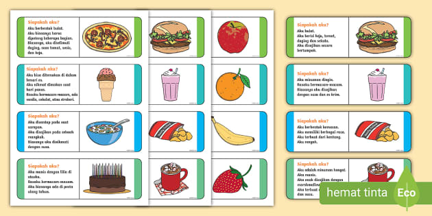 Game Tebak-Tebakan Deskripsi Nama Makanan (teacher made) Game Tebak-Tebakan Deskripsi Nama Makanan (teacher made)