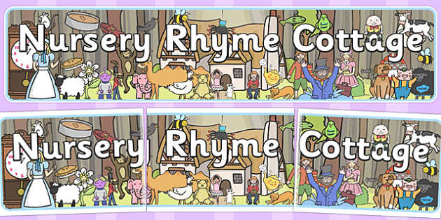 Nursery Rhyme Cottage Banner (Teacher-Made) - Twinkl