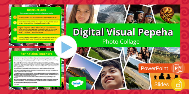 Digital Visual Pepeha (Photo Collage) Year 7-8 - Twinkl