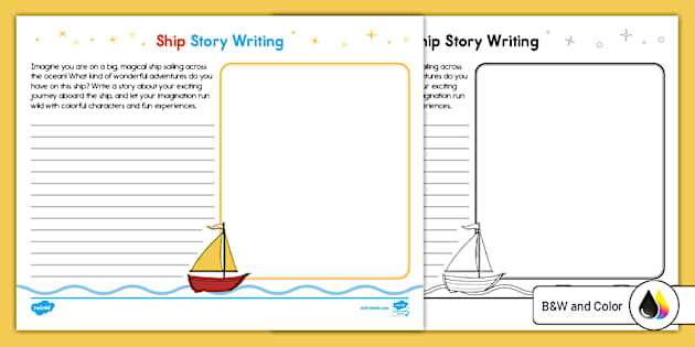 Kindergarten Ship Story Prompt Writing Activity - Twinkl