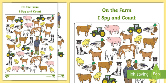 On the Farm I Spy and Count Activity to 10 (teacher made)