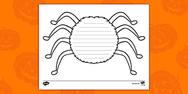 Spider Writing Template (teacher made) - Twinkl