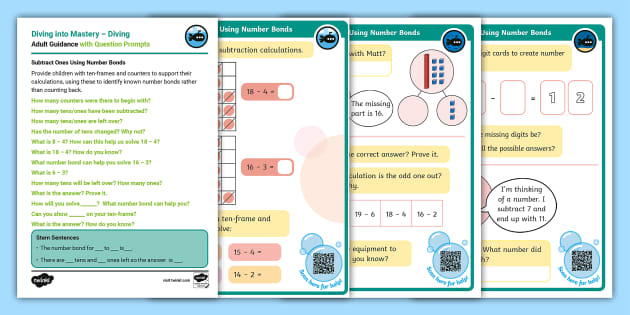 👉 Y1 DIM: Step 6 Subtract Ones Using Number Bonds