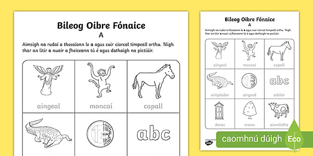 Bileog Oibre Fonaic A - Primary Resources (teacher made)