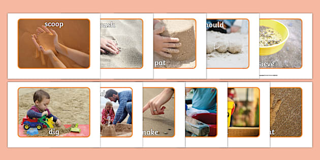 Sand Area Vocabulary Display Photos (teacher made) - Twinkl