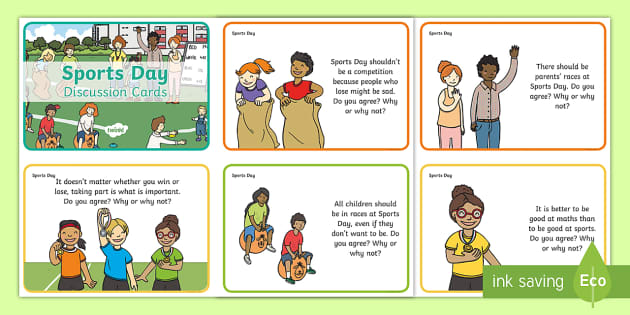 KS1 Sports Day Fact and Discussion Cards - Twinkl