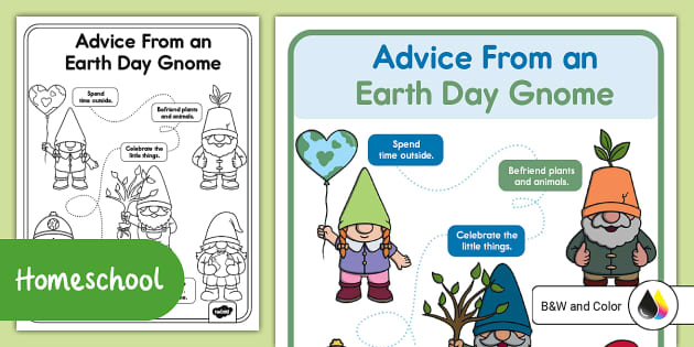 Advice From an Earth Day Gnome Poster (teacher made)