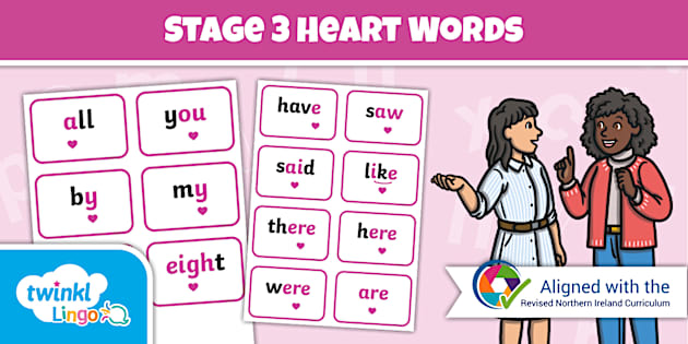 Stage 3 Heart Words Flashcards