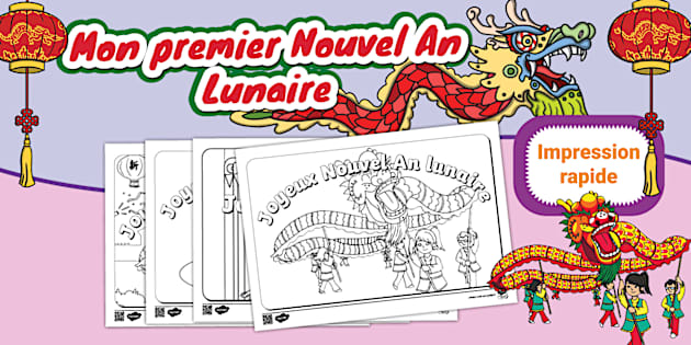 Coloriages : Mon premier Nouvel An lunaire