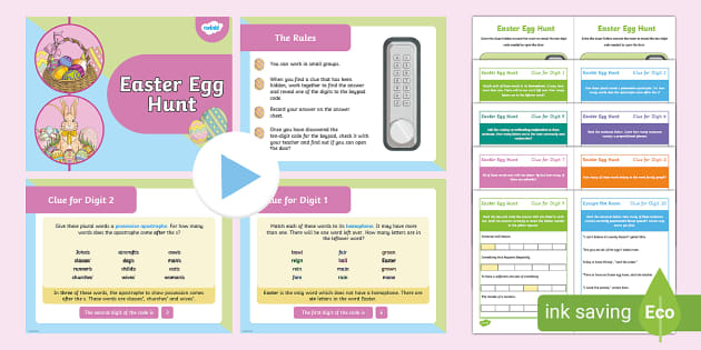 KS2 Easter Egg Hunt Escape the Room Game (teacher made)