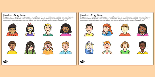 Emotions Story Stones | Emotions Cut-Outs | Activity