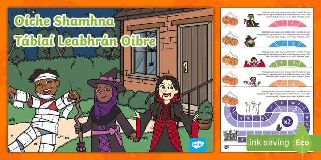 Oíche Shamhna Táblaí Leabhrán Oibre - Twinkl