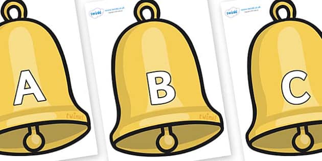 A-Z Alphabet on Christmas Bell (teacher made) - Twinkl