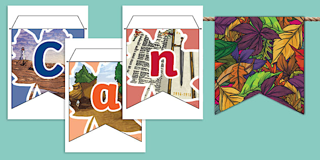 Canada History Week Grades 4-6 Display Bunting - Twinkl