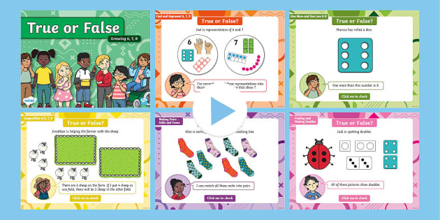 👉 EYFS Maths True or False PowerPoint: Growing 6, 7, 8