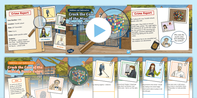 👉 Y3 Addition and Subtraction Crack the Case Activity Pack