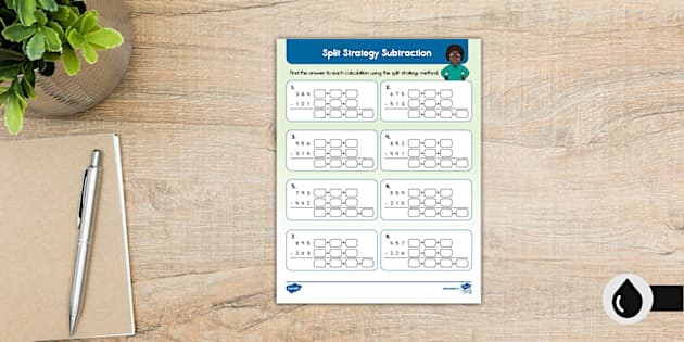 Split Strategy Subtraction Activity (profesor hizo) - Twinkl