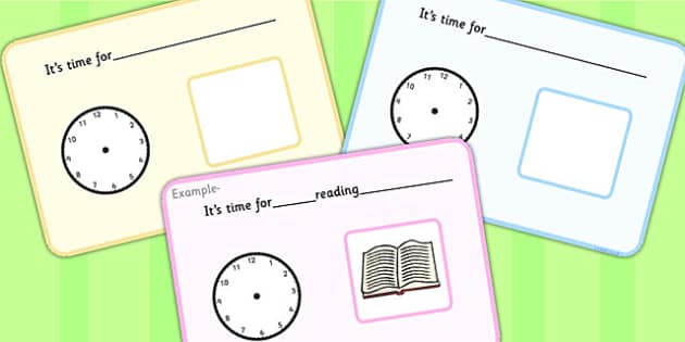 It's Time For... Visual Support Cards (teacher made)