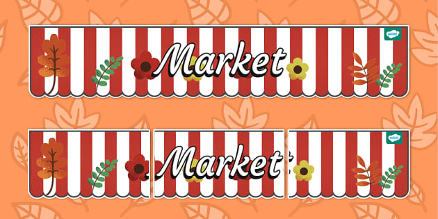 Autumn Market-Themed Market Display Banner (teacher made)