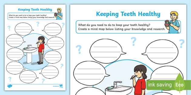 * NEW * Healthy Teeth Mind Map (teacher made)