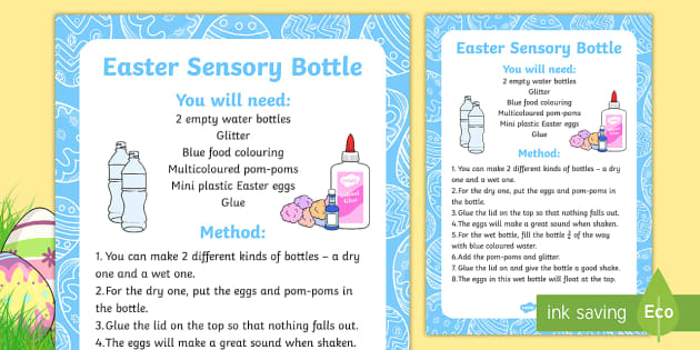 Easter Sensory Bottle (teacher made) - Twinkl