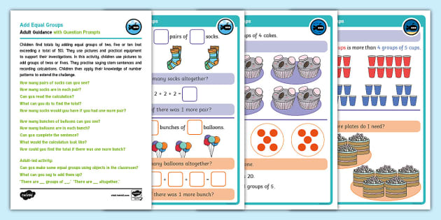👉 White Rose Maths Compatible Year 1 Add Equal Groups