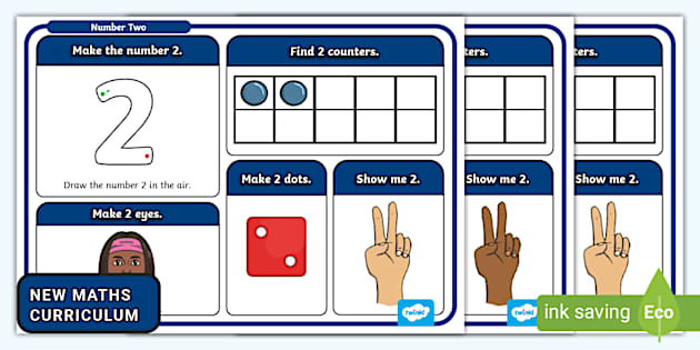 Number 2 (People Theme) Modelling Dough Mats - Twinkl