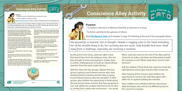 'My Name Is Cato' KS2 Conscience Alley Activity - Twinkl