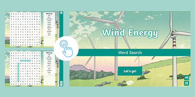 Interactive Wind Energy Word Search ∣ Years 5-6 STEM