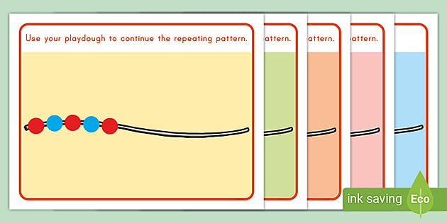 Making Patterns Playdough Mats (teacher made) - Twinkl