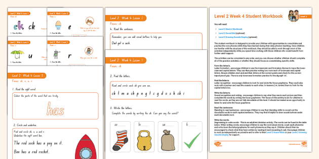 Twinkl Phonics: Level 2: Week 4 Workbook - Twinkl
