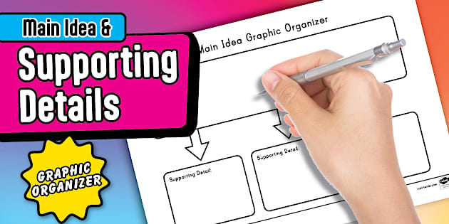 Main Idea and Details Graphic Organizer | Twinkl - Twinkl