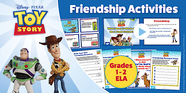Toy Story: Friendship Activity Pack for K-2nd Grade