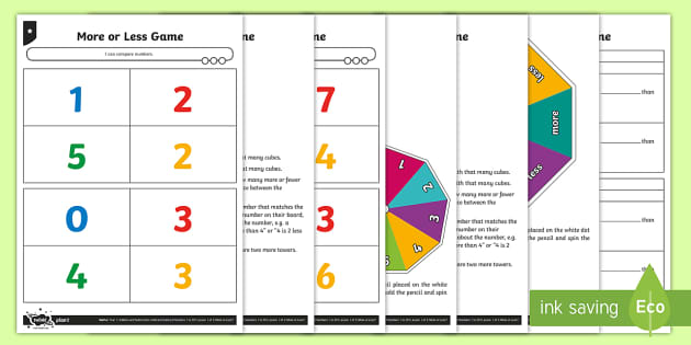 Comparing Numbers Game (teacher made)