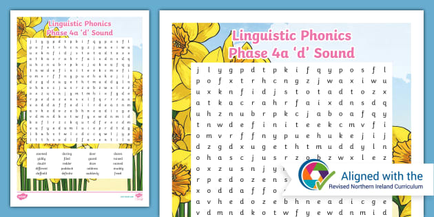 NI Linguistic Phonics Phase 4a 'd' Word Search