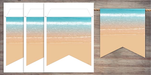 Editable Beach Bunting | Twinkl Party (teacher made)