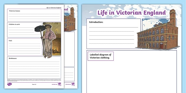 Life in Victorian England Non-Chronological Report Template