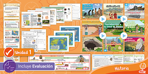 Pack | Historia | Neolítico y Civilizaciones | Unidad 1 | 7°