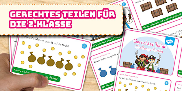 Gerechtes Teilen - Challenge-Karten zur Division