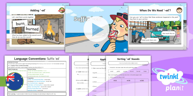 Year 2 Language Conventions: Suffix '-ed' Lesson - Twinkl