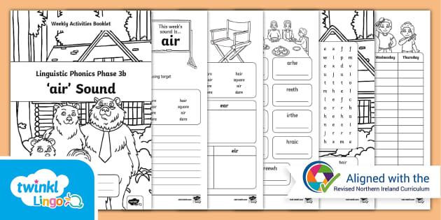 NI Linguistic Phonics Phase 3b air Weekly Activities Booklet