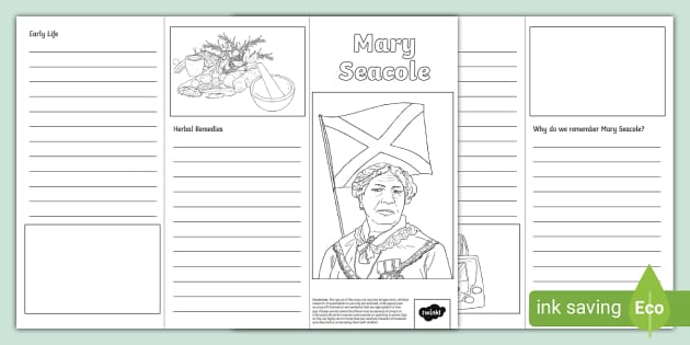 Mary Seacole Leaflet Template (teacher made) - Twinkl