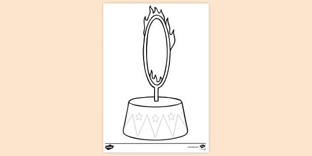 Flaming Hoop Colouring | Colouring Sheets (Teacher-Made)