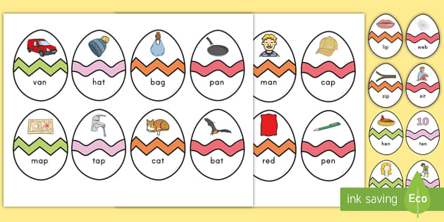 Easter CVC Word Match | Twinkl USA (teacher made) - Twinkl